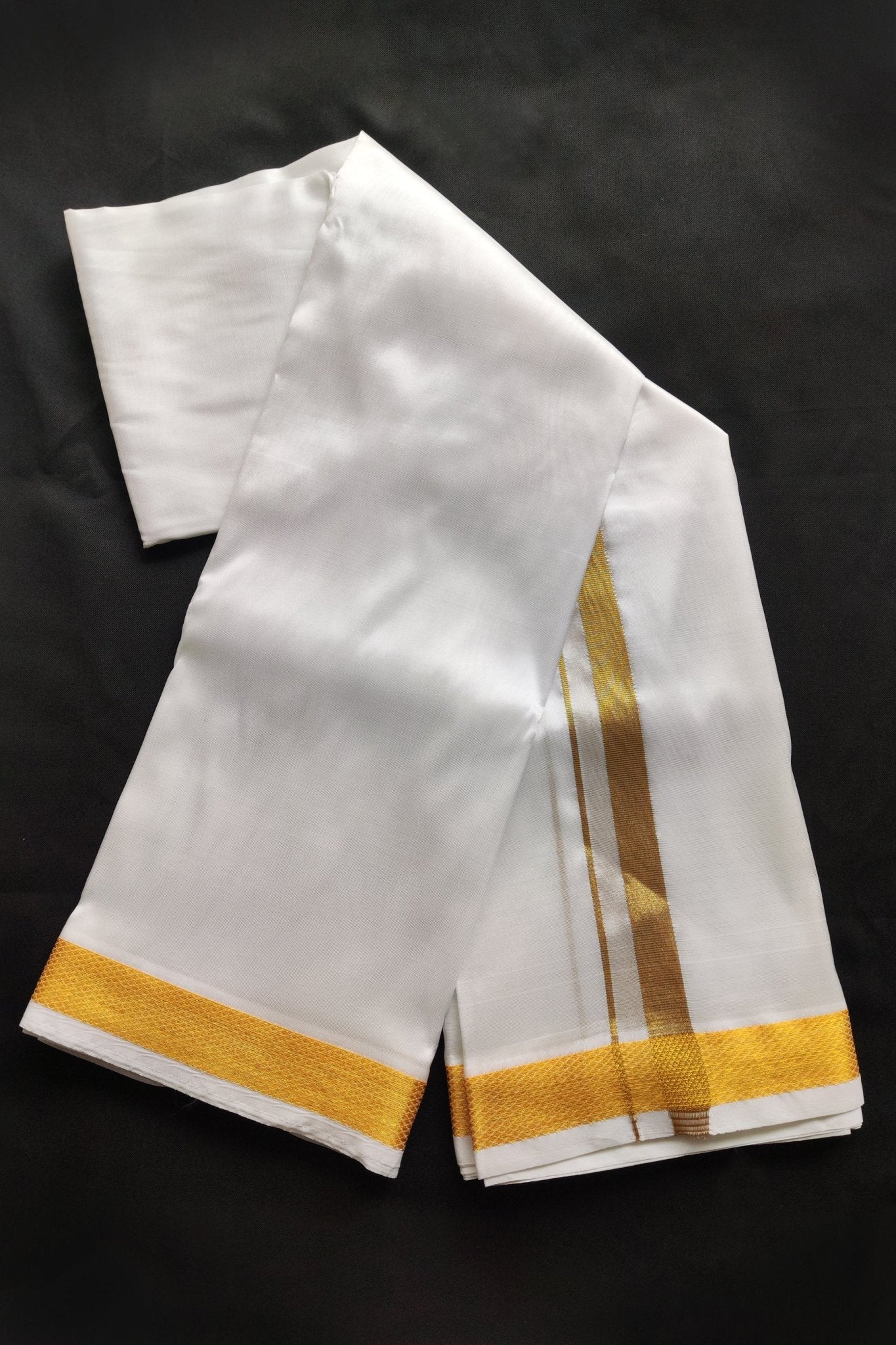 Men's 8 MULAM Premium Veshti in Gleaming | JCS Fashions